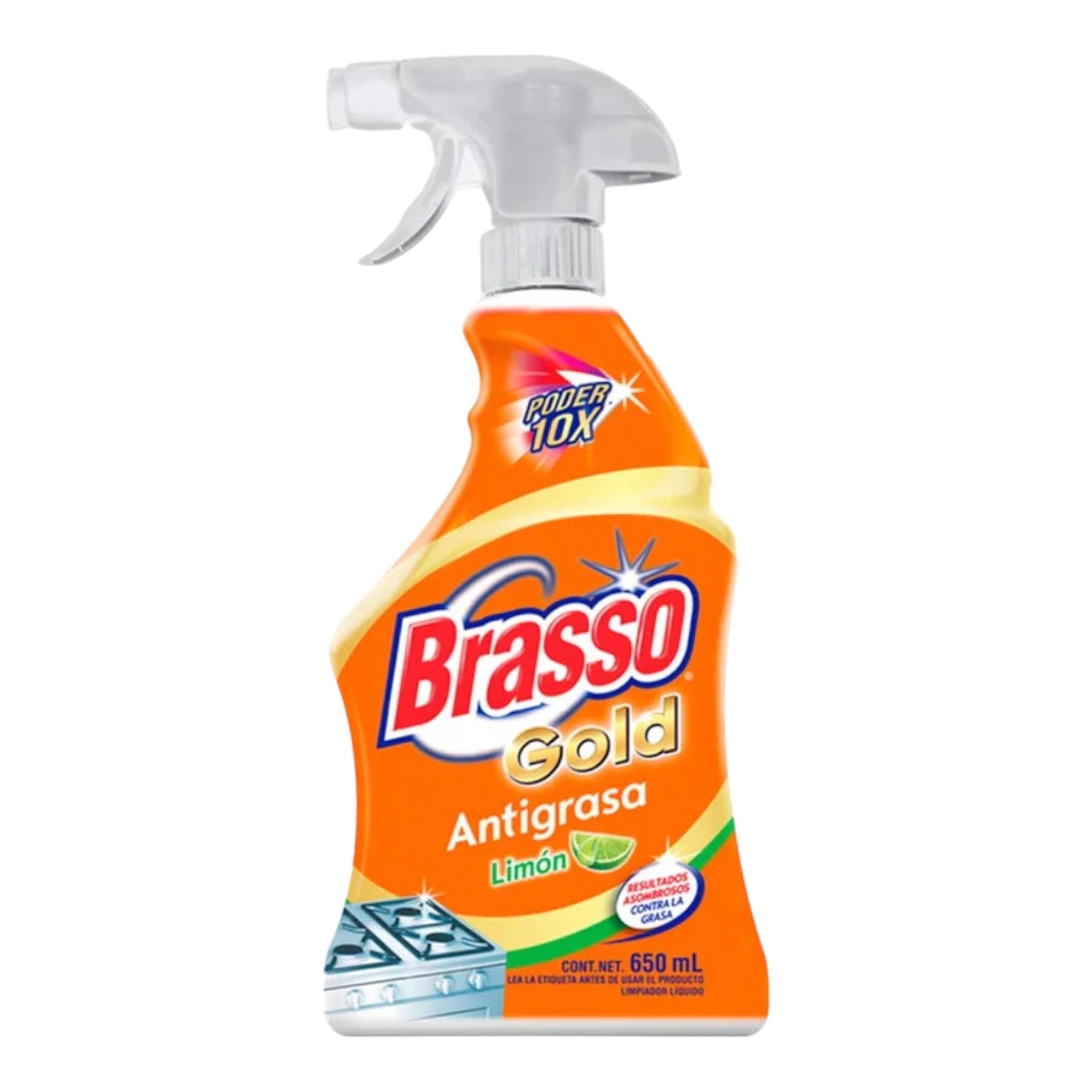 Desengrasante En Spray Brasso Gold Antigrasa Limon 650 Ml Brasso Super