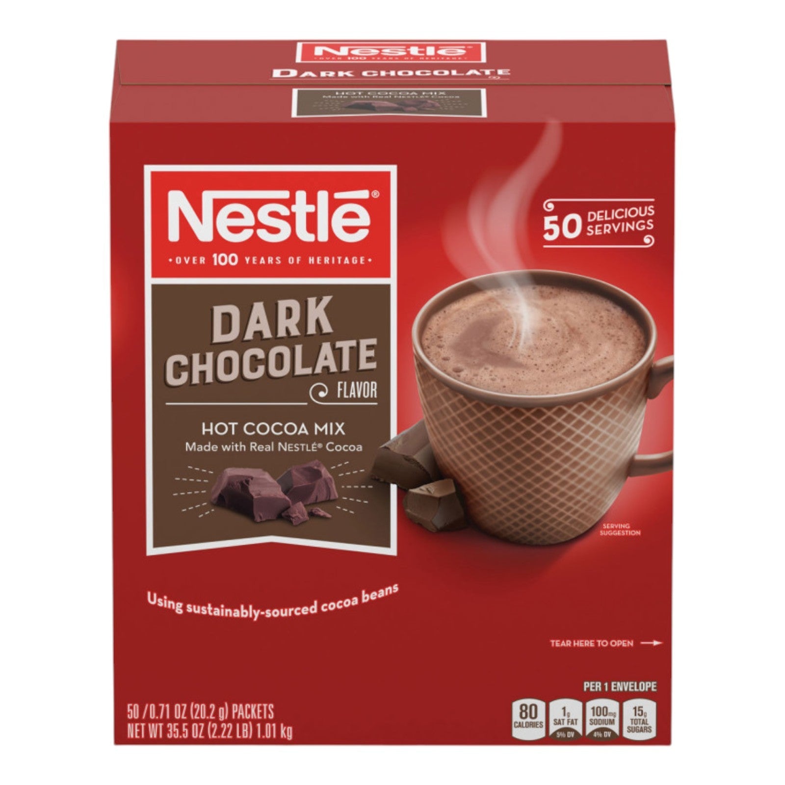 COCOA CALIENTE SABOR CHOCOLATE NEGRO 50 UN NESTLE– Super Barú Online