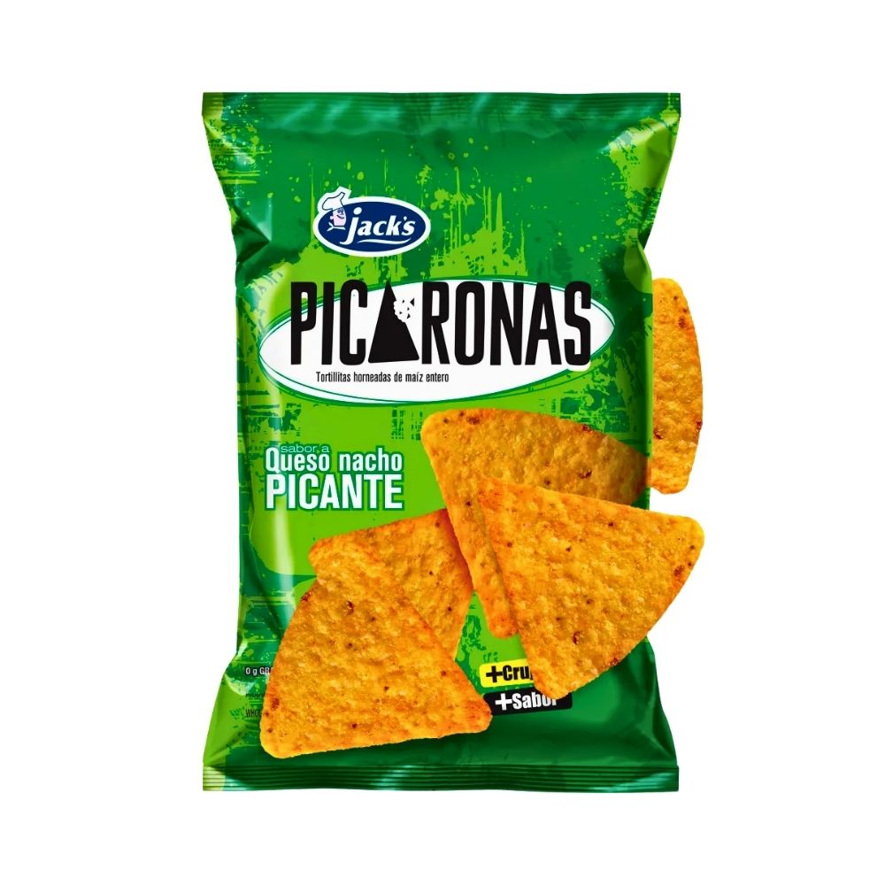PICARONAS PICANTE SABOR QUESO 75 GR JACK'S– Super Barú Online