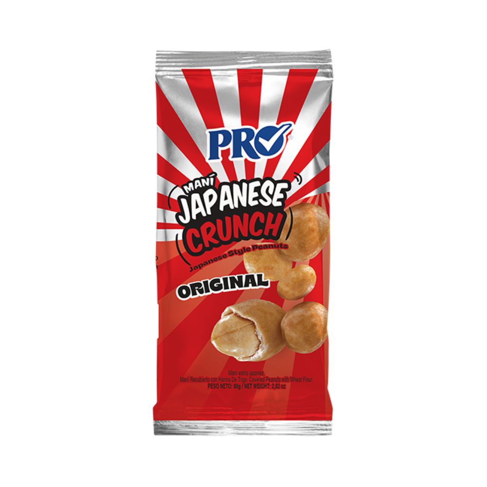 MANI SALADO JAPONES 80 GR PRO SNACKS– Super Barú Online
