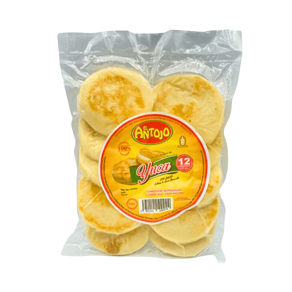 AREPAS DE YUCA CON QUESO MOZZARELLA 430 GR EL ANTOJO– Super Barú Online