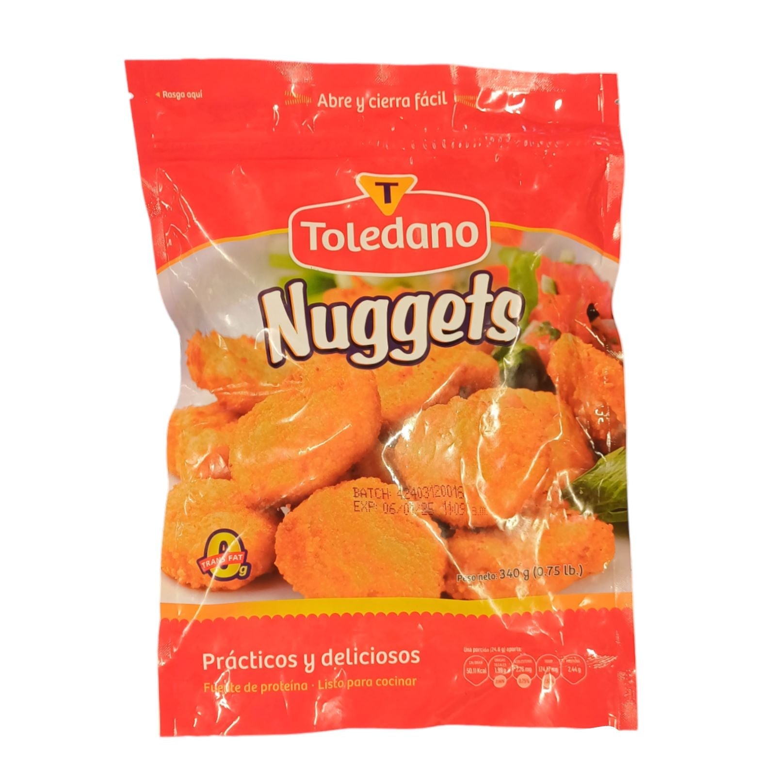 NUGGET REGULAR DE POLLO 12 OZ TOLEDANO– Super Barú Online