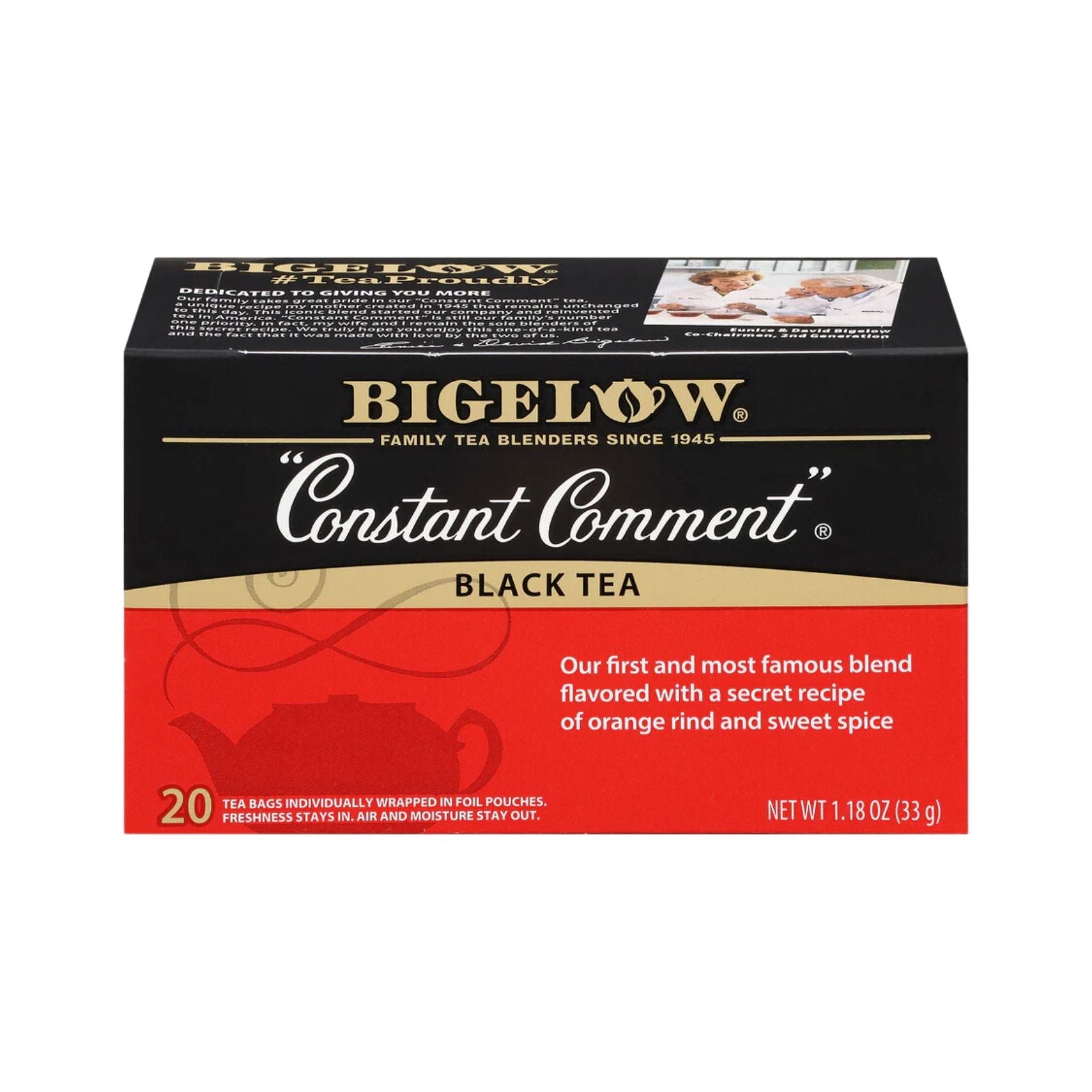 BLACK TEA CONSTANT COMMENT 20 UN BIGELOW– Super Barú Online