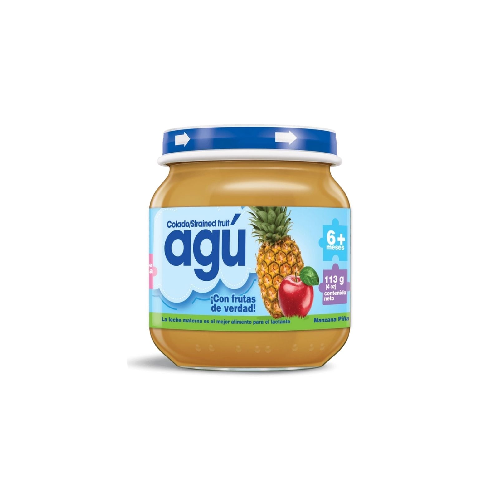 COLADO DE MANZAN/PINA VIDRIO 113 GR AGU– Super Barú Online