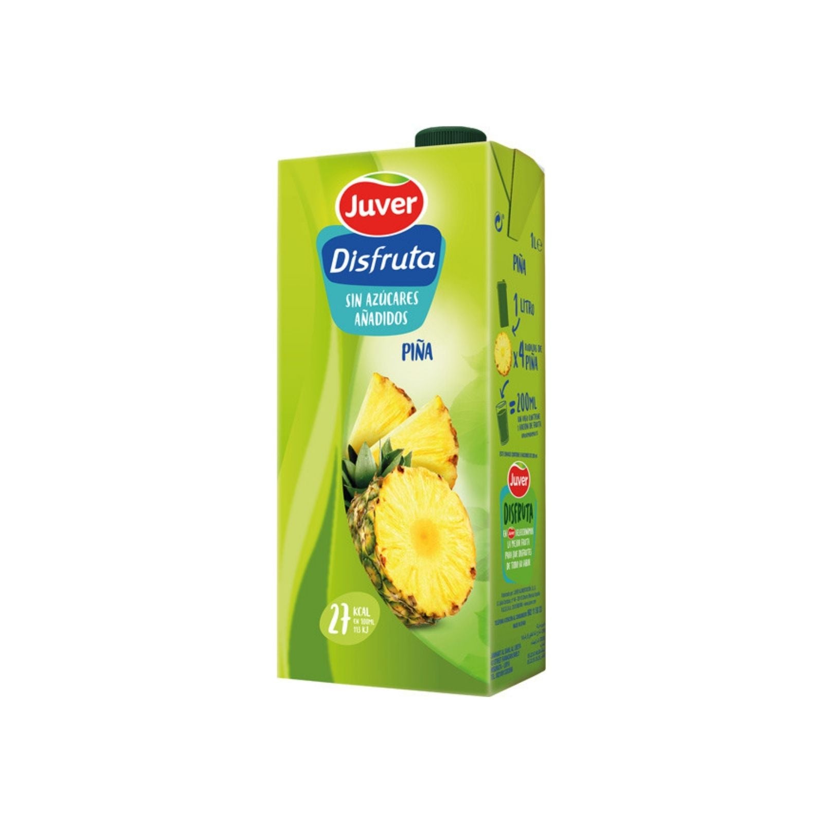 BEBIDA DE PIÑA SIN AZUCAR 1 LT JUVER– Super Barú Online
